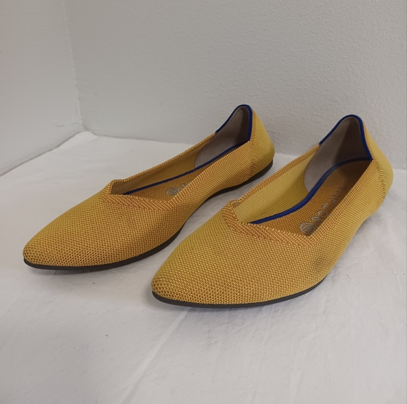 Rothy's | Shoes | Rothys Pointed Toe Ballet Flats Shoes Yellow Size 95w ...